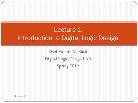 Digital Logic And Design Lab Study Guides Projects Research Digital