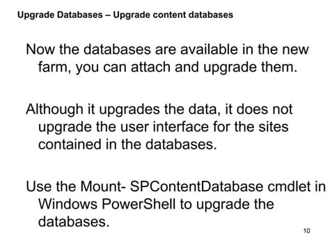 Sharepoint 2013 Upgrade Process Pptx