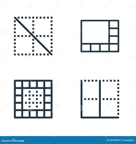 Spreadsheet Line Vector Icons And Signs Data Table Calculation Calc