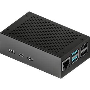 RPI CASE ALU Obudowa do Raspberry Pi aluminiowa czarna z wentylacją w reichelt elektronik