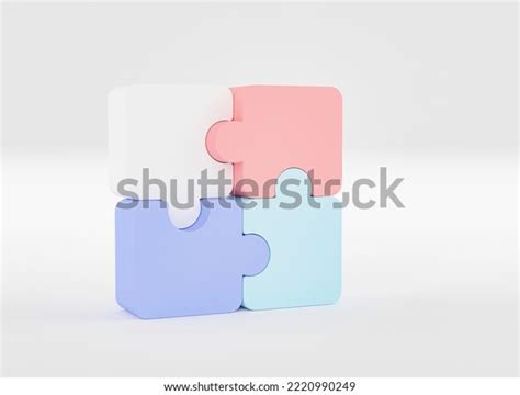 Jigsaw Puzzle Connecting Symbol Teamwork Problemsolving Stock