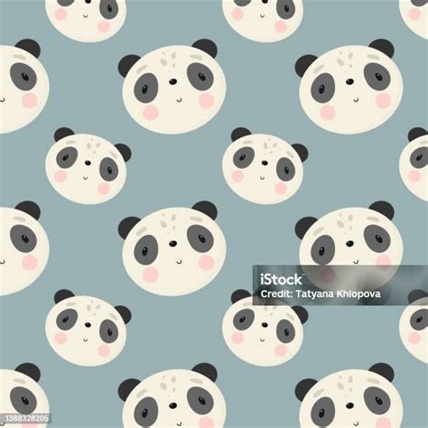 귀여운 팬더와 벡터 원활한 패턴 인사말 카드 포스터 배너 어린이 책 팩인쇄 옷 벽지에 인쇄 곰에 대한 스톡 벡터 아트 및 기타 이미지 Istock
