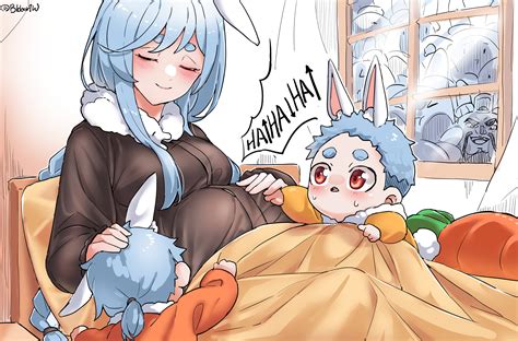 Usada Pekora Don Chan Pekomama Pekomon And Cao Cao Hololive Drawn By Bidortw Danbooru