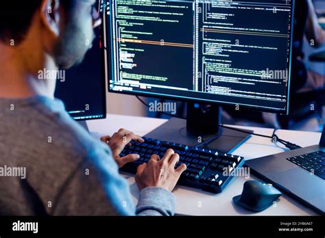 Indian Software Development Working On Coding Computer Screen And