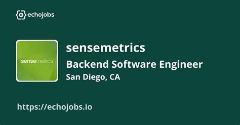 Sensemetrics Is Hiring Backend Software Engineer San Diego Ca Rsdjobs