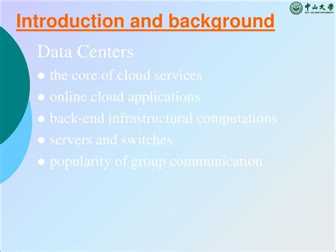 Ppt Exploring Efficient And Scalable Multicast Routing In Future Data Center Networks