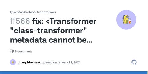 Fix · Issue 566 · Typestackclass Transformer · Github