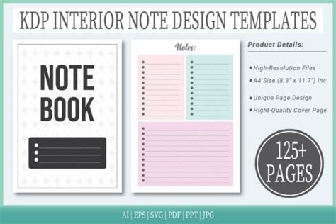 Colorful Notepad Templates Graphic By Finer Designers · Creative Fabrica