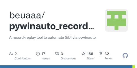Github Beuaaapywinautorecorder A Record Replay Tool To Automate