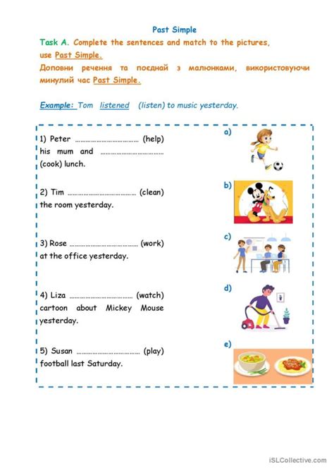 Past Simple Regular Verbs General G English Esl Worksheets Pdf And Doc