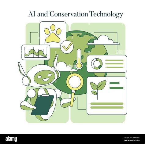 ecosystem conservation concept ai robots utilize advanced technology