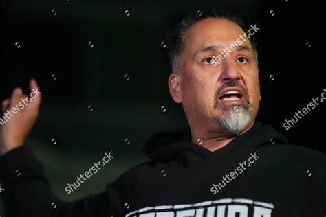 Richard Fierro Talks During News Conference Editorial Stock Photo