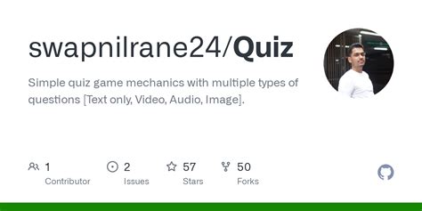 Github Swapnilrane Quiz Simple Quiz Game Mechanics With Multiple Types Of Questions Text