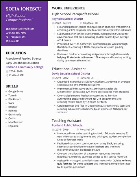 17 Paraprofessional Resume Examples Winning Jobs In 2025