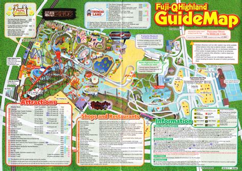 Fuji Q Highland 2011 Park Map