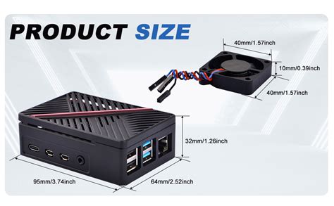 Amazon Com GeeekPi ABS Case For Raspberry Pi Model B With Cooling Fan And PCS Aluminum