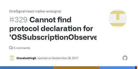 Cannot Find Protocol Declaration For Ossubscriptionobserver · Issue 329 · Onesignalreact