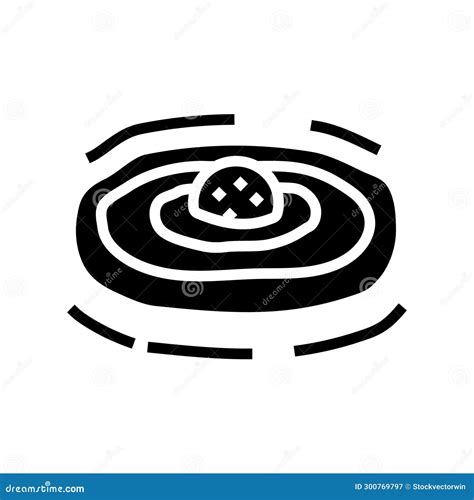 Gravity Waves Space Exploration Glyph Icon Vector Illustration Stock Vector Illustration Of