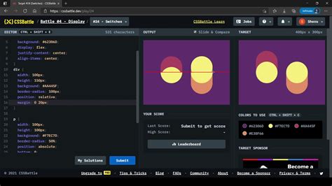Css Battle Target 24 Switches All Cssbattledev Solutions Youtube