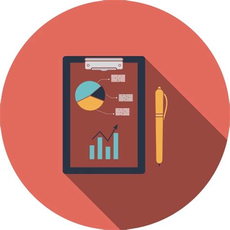 Writing Tablet With Analytics Chart Icon Vector Image
