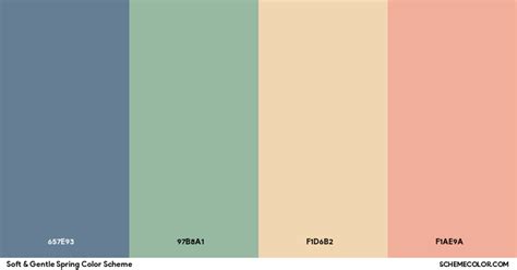 Soft Gentle Spring Color Scheme Palettes SchemeColor Com