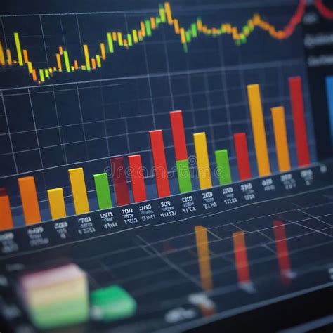 Trader Analyzing Data On Virtual Screenprice Graph And Indicator