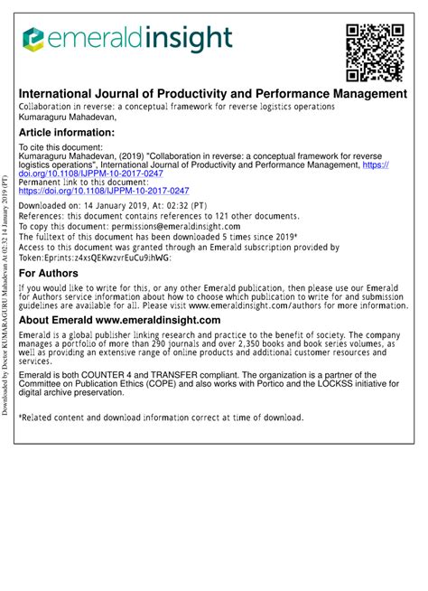 Pdf Collaboration In Reverse A Conceptual Framework For Reverse