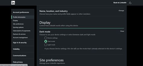 Linkedin Dark Mode Preview Binary Social Binarysocial