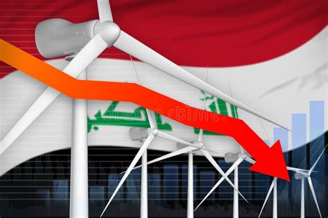 Iraq Wind Energy Power Lowering Chart Arrow Down Alternative Natural