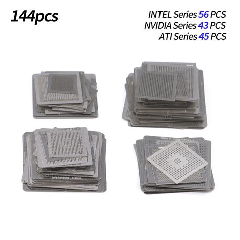 Dn0 144ชิ้นล็อต Bga ความร้อนโดยตรงกราฟิกการ์ด Bga Stencils Intel