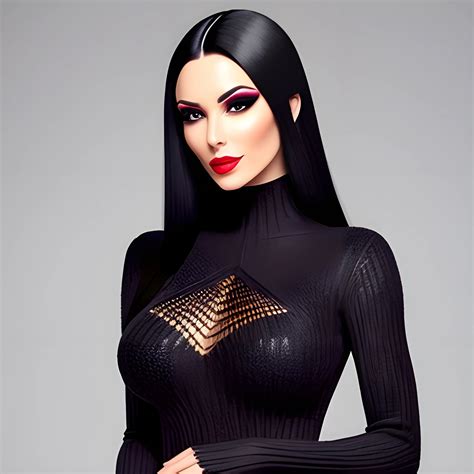 Beautiful Girl In Dynamic Pose Dark Straight Hair With Side Comb Luxurious Makeup Luxurious