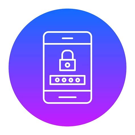Premium Vector Mobile Password Vector Illustration