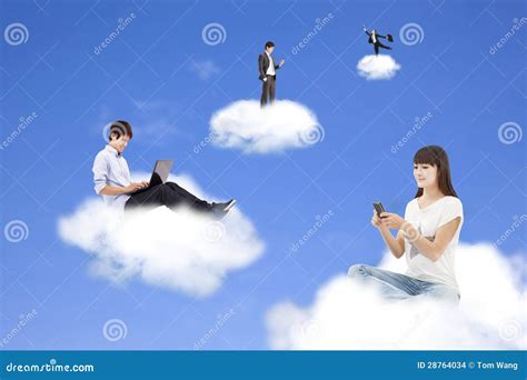 Cloud Computing Concept Stock Photo Image Of Notebook 28764034