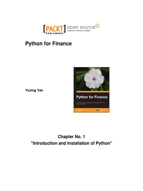 Python For Finance Sample Chapter Pdf Option Finance Python Programming Language
