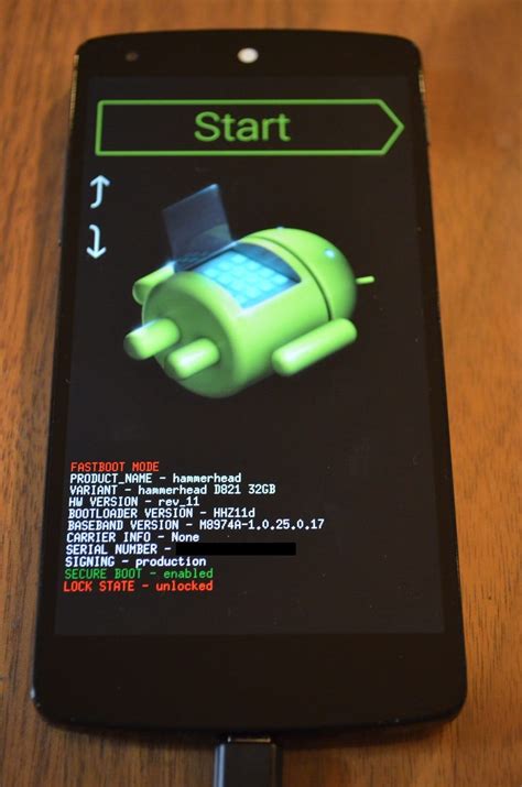 Nexus のブートローダーアンロック方法