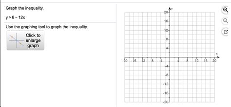 Solved Graph The Inequality Y 6 12x Use The Graphing Chegg Com
