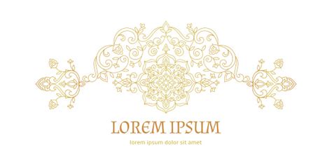 라인 아트 배경 벡터 결혼식 꽃 모티브와 함께 현대 럭셔리 패턴입니다 청첩장에 대 한 동양 디자인 상징 인사말 카드 뷰티 레이블 스파 또는 신부 살롱 전단지 꽃이 게 패턴에