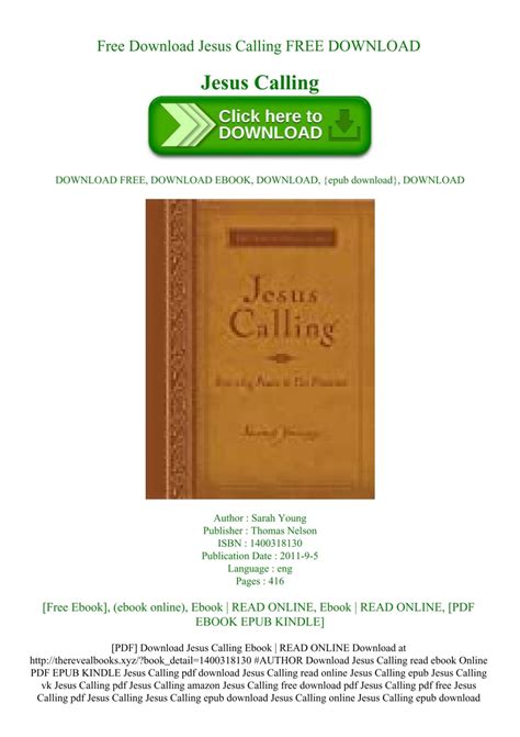 Free Download Jesus Calling Free Download