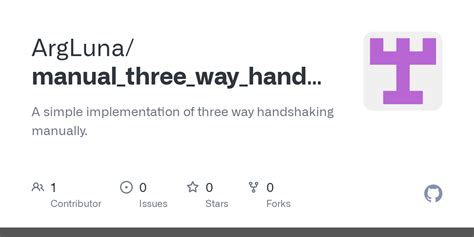 Github Arglunamanualthreewayhandshaking A Simple Implementation