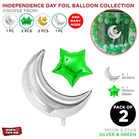 Independence Day Foil Balloon Collection 14th August Pakistan Flag