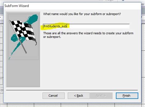 using form wizard to create main form and subform youtube