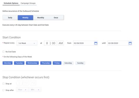 Create Edit A Schedule Genesys Documentation