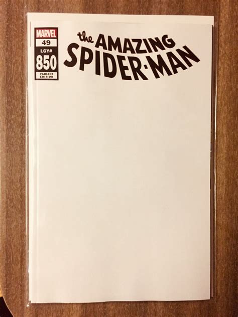 Amazing Spider Man 49 Glossy Blank Variant Cover Legacy Comics And