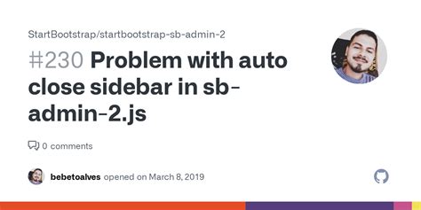 Problem With Auto Close Sidebar In Sb Admin 2js · Issue 230