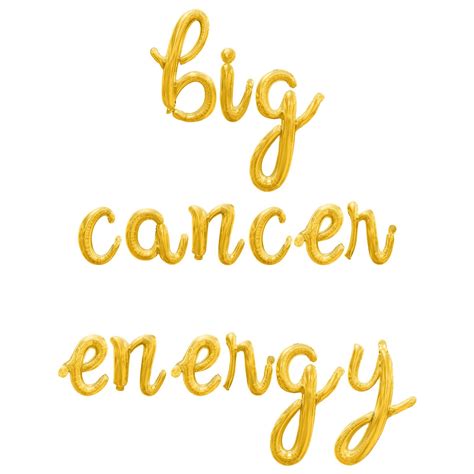 Big Cancer Energy Cursive Letter Balloon Banner Birthday Party