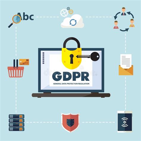 General Data Protection Regulation Gdpr Concept Illustration 25 May