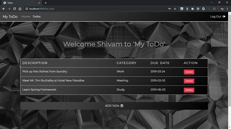 Github I L L U S I O Nmy Todo App Using Servlet And Jsp Todo List