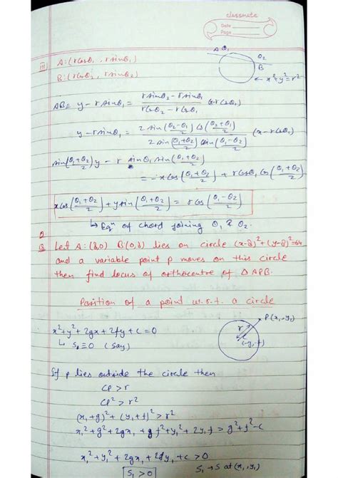 Circle IIT JEE MATHEMATICS Notes LearnPick India