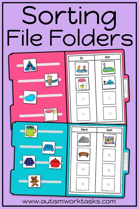 Sorting File Folder Games For Special Education Sort Basic Concepts Activities File Folder