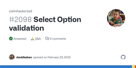 Select Option Validation · Colinhacks Zod · Discussion 2098 · Github